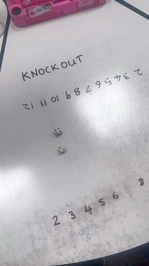 Mrs Thomson 🙋🏻‍♀️ on Instagram: "KNOCKOUT - a super simple maths addition game that we played recently. Each player writes the numbers 2 - 12 in front of them then take turns to roll 2 dice, erasing the sum of the numbers on the dice from their number line. If the number has already been erased then they pass the dice on to the next player. Winner is the player who erases all their numbers first or has the fewest numbers remaining when the time runs out. #mathsgames #activemaths #dicemaths #di