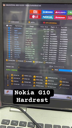 Nokia G10 FRP & Hard Reset method with unlock tool.test point