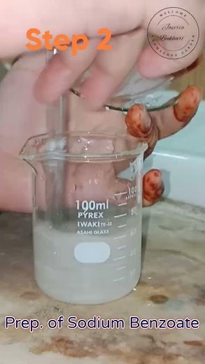 Preparation of Benzoic Acid From Sodium Benzoate [Step 2] ASMR