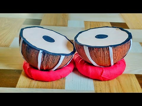 How To Make Mini Tabla | From Coconut Shell | Indian Instrument | DIY By Punekar Sneha.