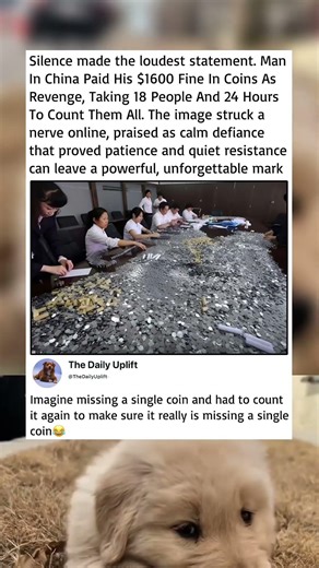 meanwhile the smart employee use the coin counter machine