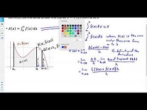 Calculus 12: Lesson 6.7 Fundamental Theorem of Calculus Part 1