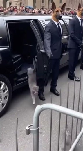 VIP Security Star Cat Takes Over the Streets! #omg #shorts #viral