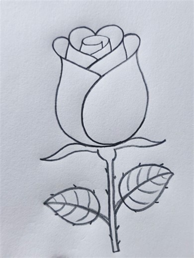 How to Draw a Rose Using Love Shapes