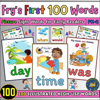 Picture Sight Words for Early Readers | Fry’s First 100 Visual Vocabulary Cards