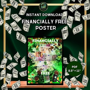 Financially Free Poster, Money Wall Art, Prosperity Mindset (PDF Download) - Etsy Australia