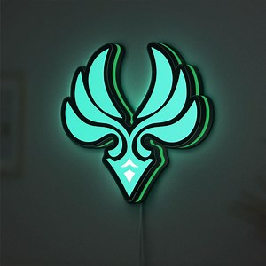 Genshin Impact Anemo LED Lightbox, Anemo Element Night Light, Anime Gaming Room Decor, Custom Gift for Gamer - Etsy