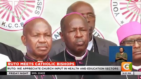 Ruto Meets Catholic Bishops: Ruto: The church is a valuable partner in our devt agenda Ruto: We appreciate church input in health and education sectors Catholic bishops have raised concern over cost of living Catholic bishops want govt to address doctors' strike #FridayNight | Citizen TV Kenya