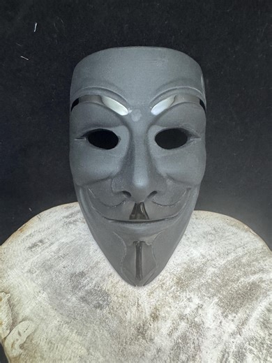 Black Obsidian Guy Fawkes Mask | Anonymous / V for Vendetta Style Obsidian Carving | Protection & Shadow Work Crystal Decor - Etsy