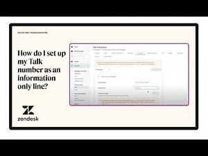 How do I set up my Talk phone number as an information only line?