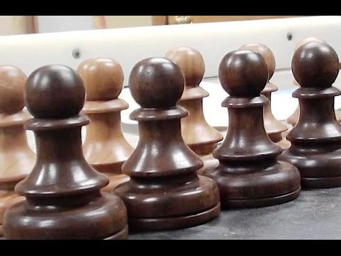 Woodturning a Chess Set - The Pawns
