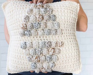 Crochet Bobble Stitch Pillow Pattern - Easy Crochet