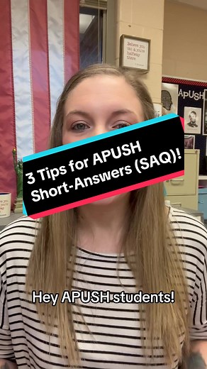 3 Tips for APUSH Short Answer Questions SAQ #apush #ultimatereviewpacket #apushistoryurp #apushistory #apexam #quicktip #apushminute #ushistory #historyteacher #historyteachersoftiktok #study #teacher #teacherlife #test #saq