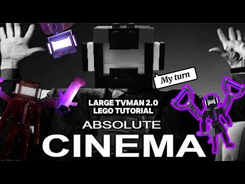 Full LEGO Tutorial – Large Tvman 2.0 🟣📺 (Polycephaly) #lego#skibiditoilet#shorts#viralvideo#tutorial