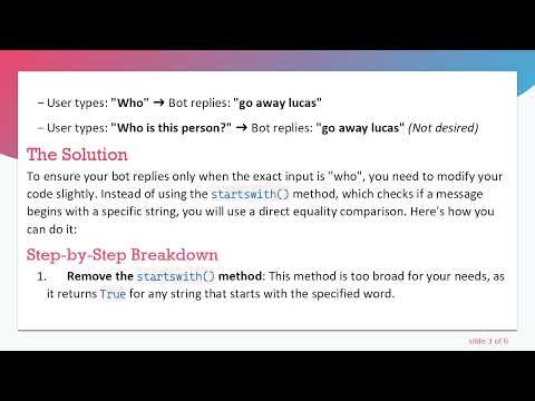 How to Make Your Discord Bot Reply Only to a Specific Message: Avoiding False Positives
