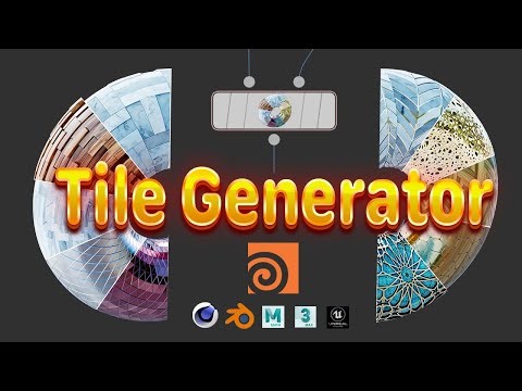Tile Generator – Procedural Tile Tool for Complex Surface Projection (Houdini, 3dsMax, Maya, Unreal)