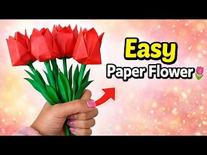 DIY Paper Flower Pot 🌷 | Easy Paper Flower Pot at Home | Paper Craft Ideas