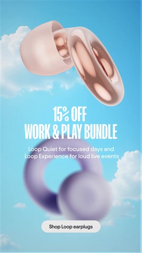 Stay in control all day with 15% off our Work & Play bundle.  Loop Quiet Plus for focus and sleep  Loop Experience 2 for loud events Try the internet’s favorite earplugs today 殺 | Loop | Facebook