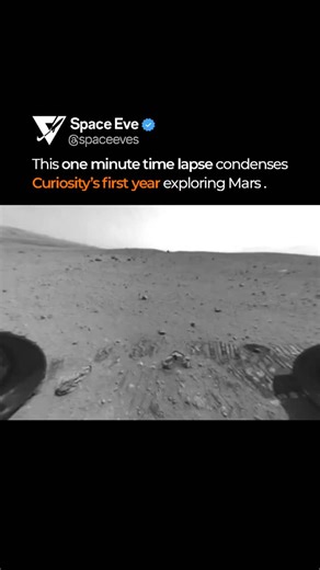 One minute, one Martian year of work. This time lapse shows Curiosity’s first year on Mars as it rolls, stops, samples, and keeps moving, turning a silent landscape into data. Every frame is a reminder that exploration is mostly patience, measured in meters and minutes. | SpaceEve