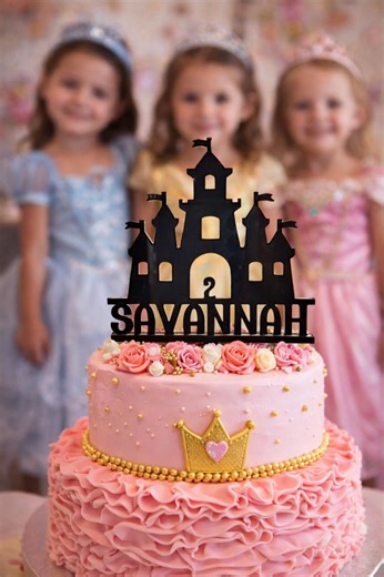 Princess Castle Cake Topper Birthday Party Decoration Girls Fairytale Theme - Etsy
