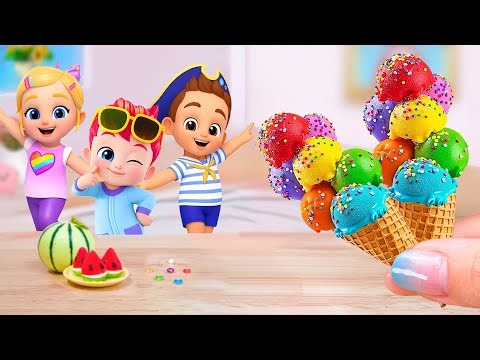 Amazing Rainbow Ice Cream 🍦🌈 How To Make Mini Rainbow Ice Cream Decorating Ideas ✨ Sweet Cake Master