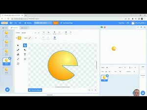 PacMan 01 - Create a chomping PacMan sprite - Make a Video Game in Scratch