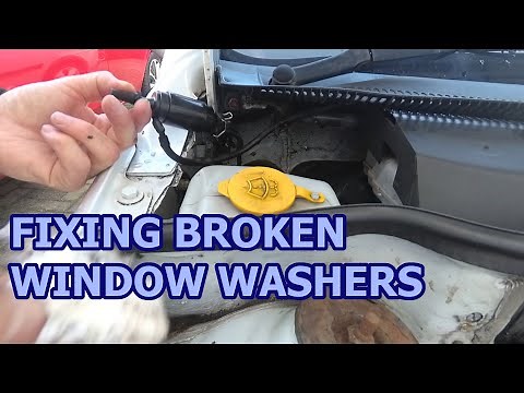 Broken Window Washer Jets - How to Diagnose and Fix Window Washers Jets / Nozzles Not Working