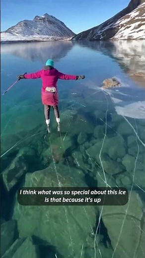 Skaters glide across rare Alaska 'ice window'