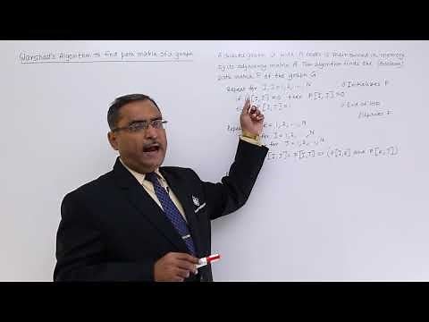 Warshall's Algorithm to Find Path Matrix