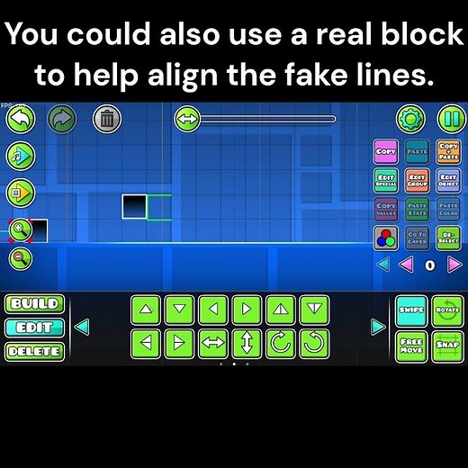 How to make fake block in geometry dash! #fake #blocks #fakeblocks #geometrydash #gd #tutorial #fyp