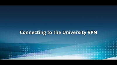 How to connect to the university VPN