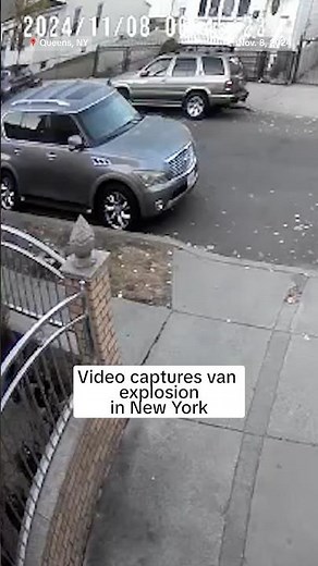 Video captures van explosion in New York
