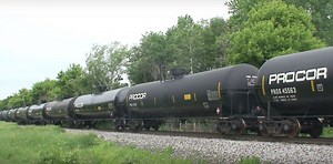 A freight train's emergency brake is applied at 40 MPH. How long does it take to stop?