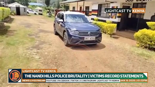 Nandi Police Commander arrives at Nandi Sub-County Police Headquarters as police brutality pool victims record statements | Lightcast TV Kenya