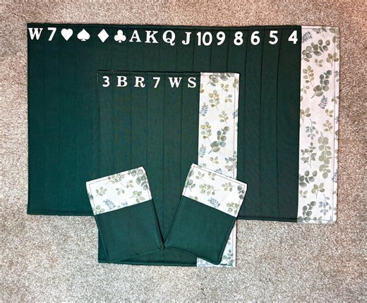 Samba, Canasta, Hand and Foot, Card Game Mat Set, - Etsy