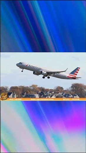 American Airlines A321Neo Takeoff from Boston Logan Airport Runway 33L