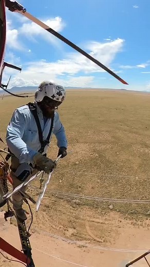 Dangerous Live-line Helicopter Transmission Line Maintenance Jobs