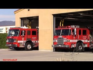 LAFD Light Force 87 & Rescue 87 (reserve) Responding
