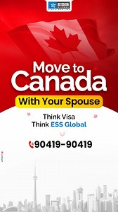 Unlock the doors to Canada's opportunities. Let's navigate your visa journey alongside your loved one! . Call Now: 90419-90419 . . #thinkvisathinkess . #essglobal #immigration #Canada #SettleAbroad #withspouse #success #ApplyNow | ESS Global Private Limited