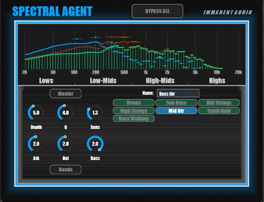 Immanent Audio Releases Spectral Agent Unmasking & Dynamic/Auto EQ Plugin (VST3 Windows)