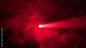 Red Spotlight Beam with Smoke Background - light, abstract, fog, vapor, mist, illumination, dramatic