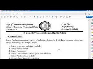 Intensity Transformation and Spatial Filters