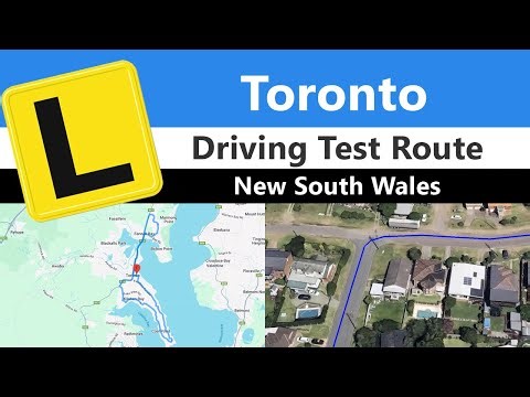 Toronto Driving Test Route, NSW - Sample Practice Map - Free App
