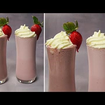 Strawberry Milkshake Recipe | 2 Easy Thick Creamy Strawberry Milkshake Recipe | Yummy