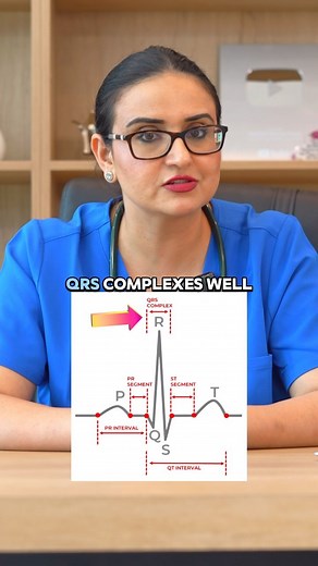 Navkiran kaur on Instagram: "How to Read the QRS Complex on ECGs The QRS complex on an electrocardiogram (ECG) represents the depolarization of the ventricles, which triggers their contraction. Here’s how to read it: 1. **Identify the QRS Complex:** - Look for the sharp, tall, and narrow spike on the ECG tracing. This is the QRS complex, typically following the P wave and preceding the T wave. 2. **Measure the QRS Duration:** - Measure the width of the QRS complex. Normal duration is between 0.0