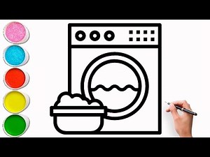 How To Draw A WASHING MACHINE | Drawing For Kids