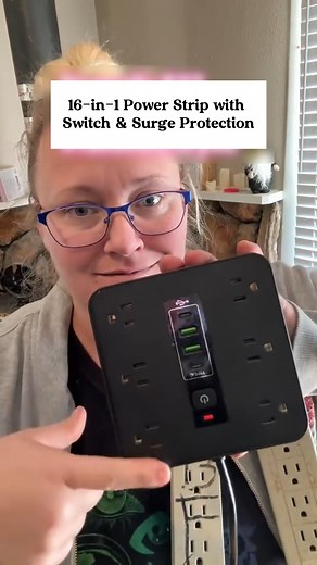 You'd be crazy not to grab this!  This 16-in-1 surge protector  has EVERYTHING you need—6 outlets on top, 3 on each side, AND 2 USB-A & 2 USB-C ports!  With a power button and a super long cord, it’s got you covered for ALL your devices.  Don’t miss out on this game-changer!  | Includeace | Facebook