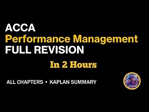 ACCA PM - F5 - Full Revision-All Chapters Complete Kaplan Book | Performance Management Full Lecture