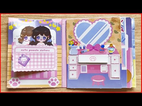 How to make paper doll house (Chim Xinh channel)