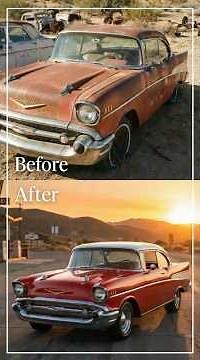 1957 Chevrolet Bel Air Full RestorationThe Icon of the Golden Era #57Chevy #ClassicCars #Restoration